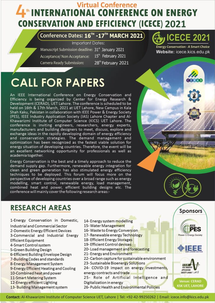 Call For Paper – ICECE 2021